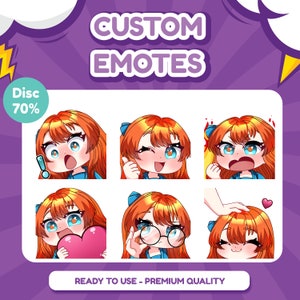Custom Emotes Cute Emotes Chibi Emotes Anime Emotes Stream Emotes ...