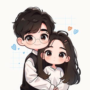 CUSTOM Chibi Anime Portrait | Cute Digital Art | Chibi Anime Avatar ...