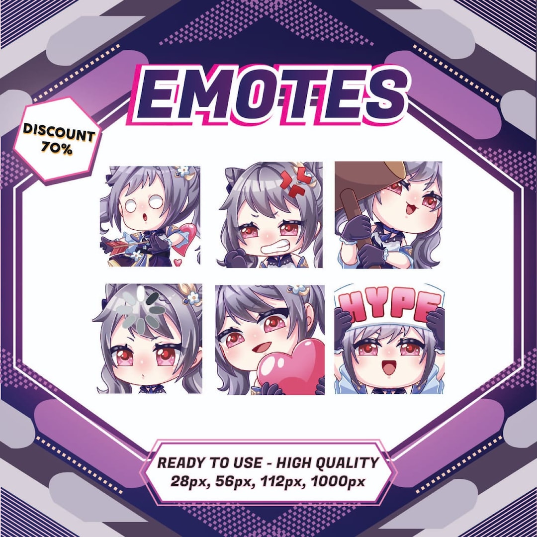 Custom Emotes Cute Emotes Chibi Emotes Anime Emotes Stream Emotes ...