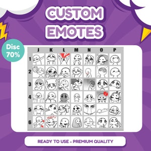 Custom Emotes Cute Emotes Chibi Emotes Anime Emotes Stream Emotes ...