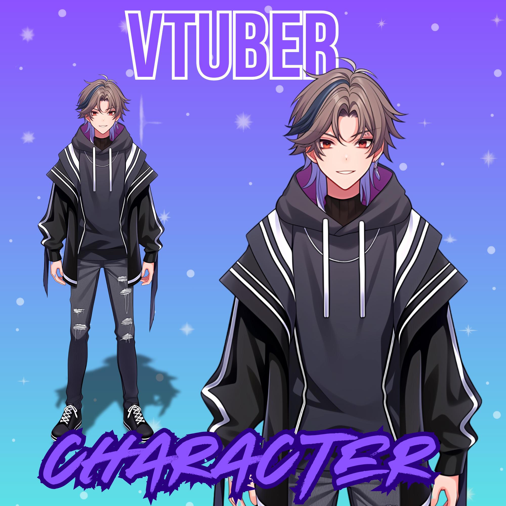 Custom Anime Vtuber Model: Male Avatar for Streaming - Etsy