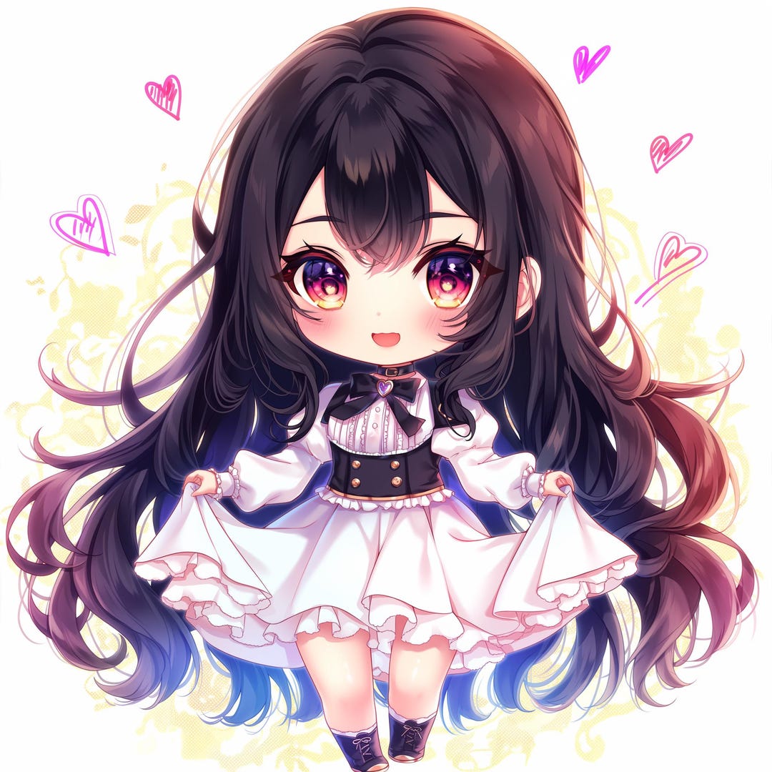 CUSTOM CHIBI Chibi Emotes Custom Chibi Commission Custom Portrait Chibi ...