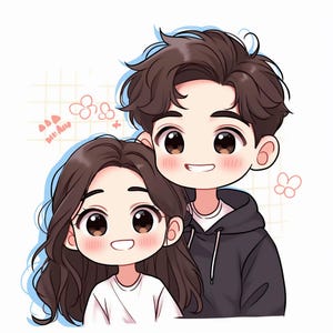 CUSTOM Chibi Anime Portrait | Cute Digital Art | Chibi Anime Avatar ...