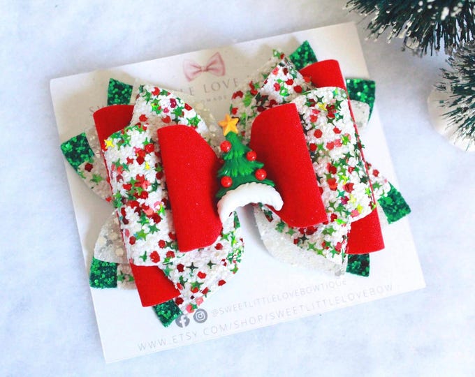 Girls Christmas Hair Bow, Gingerbread Man Hair Bow, Rose Gold Hair Bow ...
