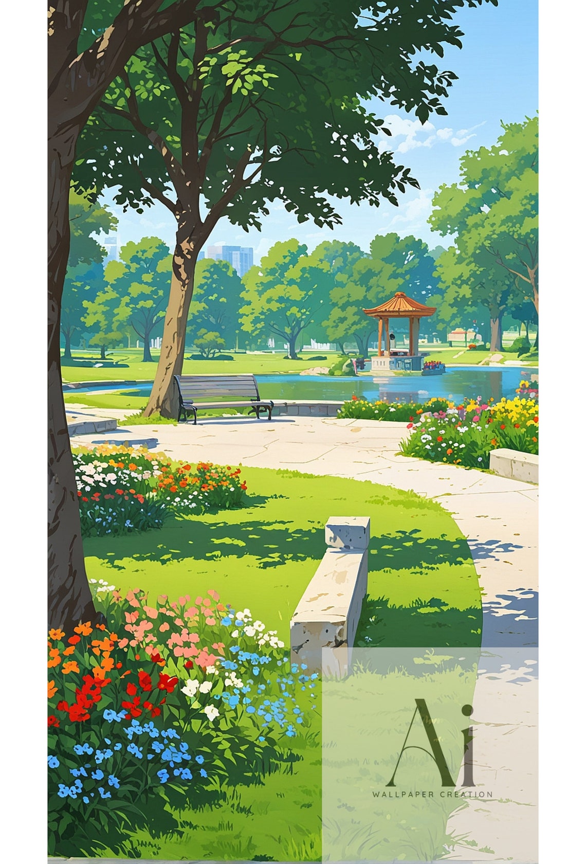 Cute Anime Pretty Park Phone Wallpaper, Anime Art, Pretty Anime, Anime ...