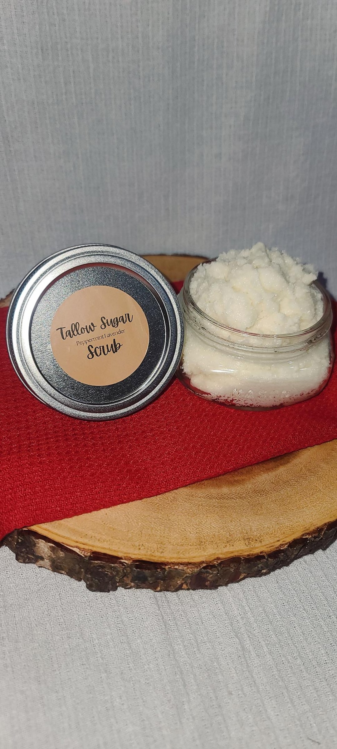 Face and Body Tallow Sugar Scrub 100% Grass Fed Tallow Scrub Organic ...