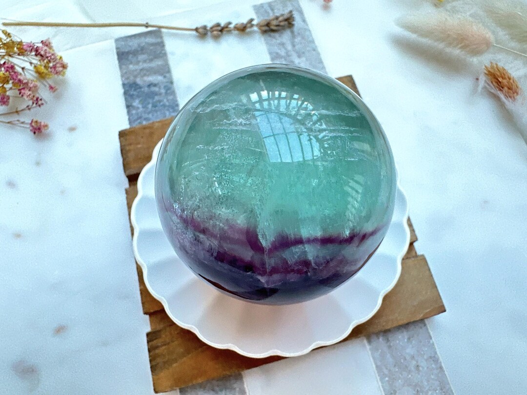 Gorgeous Watermelon Fluorite Sphere - Etsy