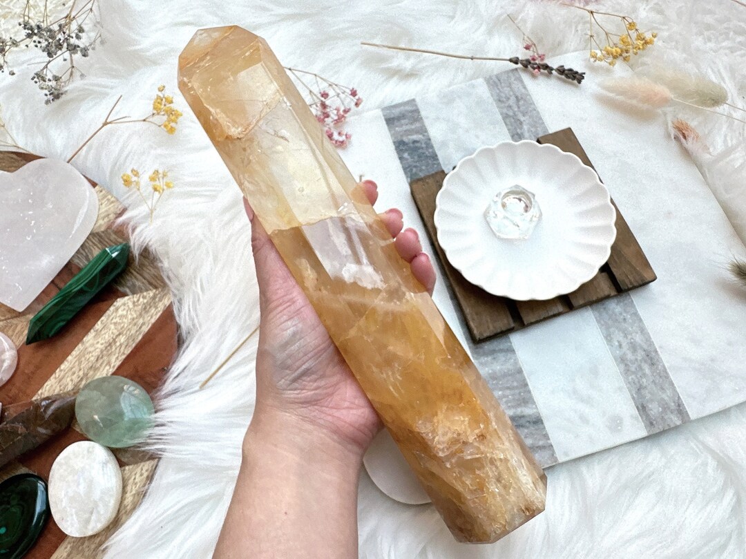 Beautiful Large Golden Healer Tower Obelisk Golden Healer Polished ...