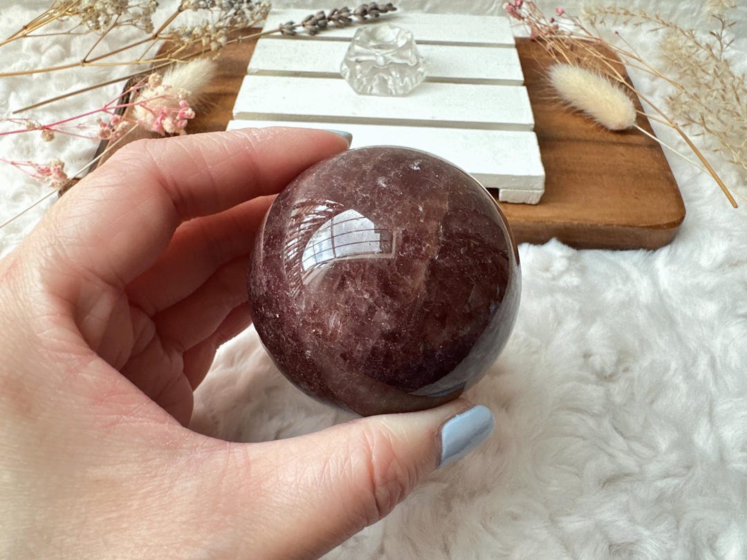 Gorgeous Strawberry Quartz Sphere - Etsy