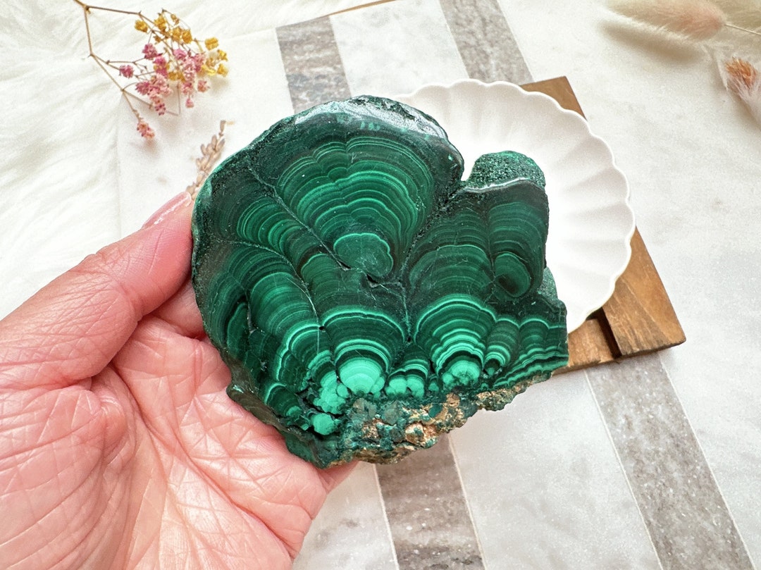 Beautiful Malachite Slab | Malachite Slice - Etsy