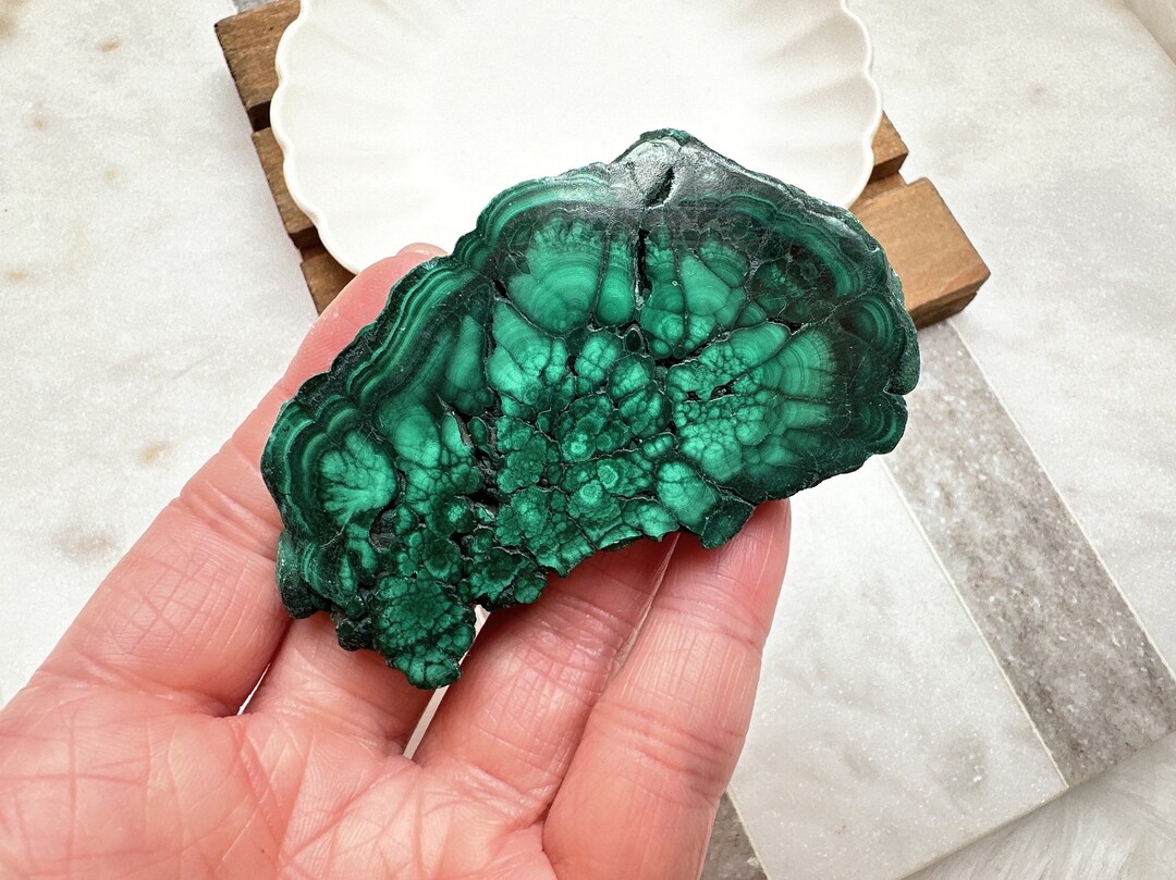 Beautiful Small Malachite Slab Malachite Slice - Etsy