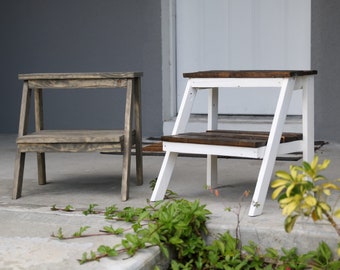 Rustic/ Farmhouse/ Kitchen Step Stool/ Kids Step Stool/ Bathroom Step ...