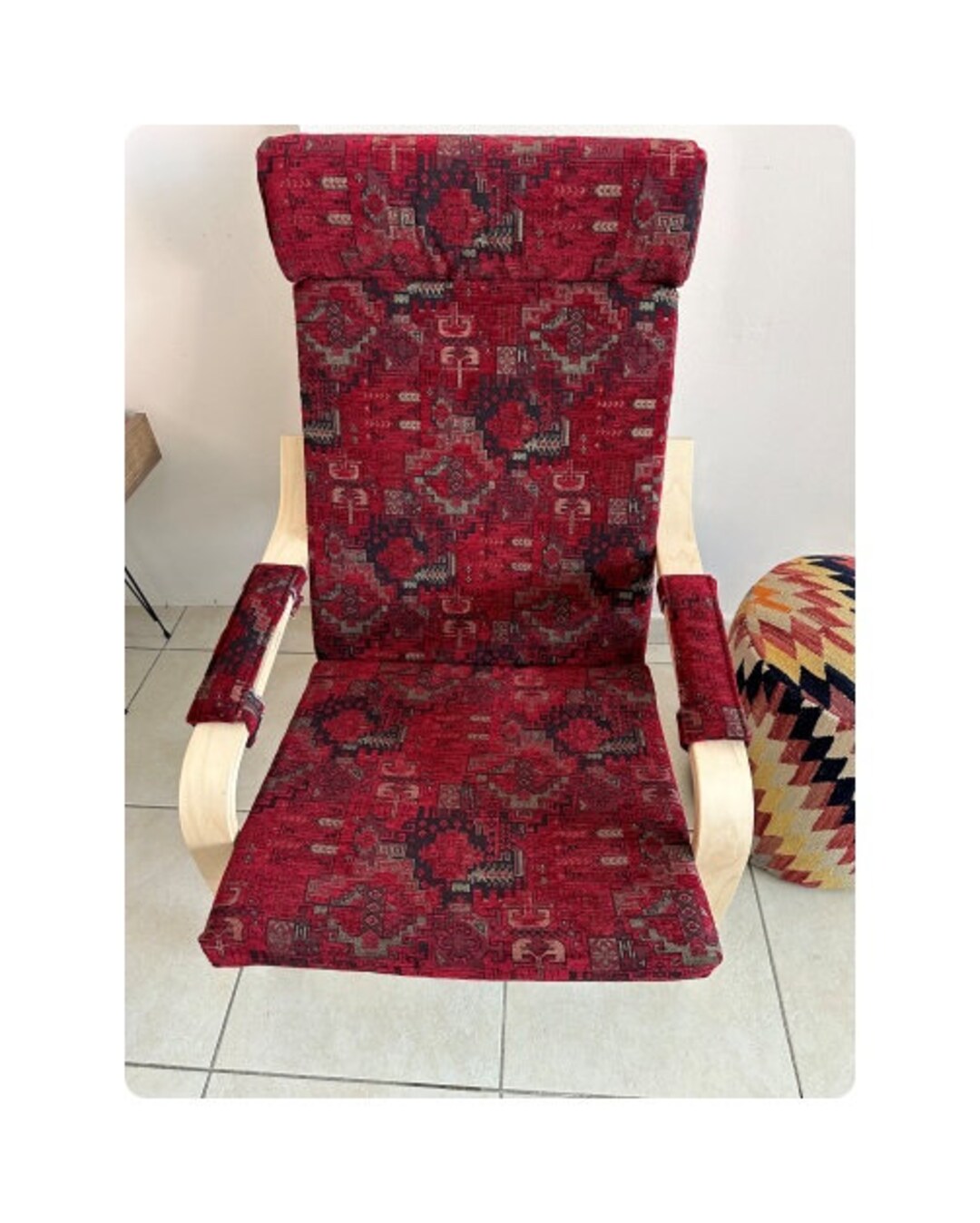 Kilim Designed Poang Armchair Cover Custom Made Ethnic Pattern Poäng ...