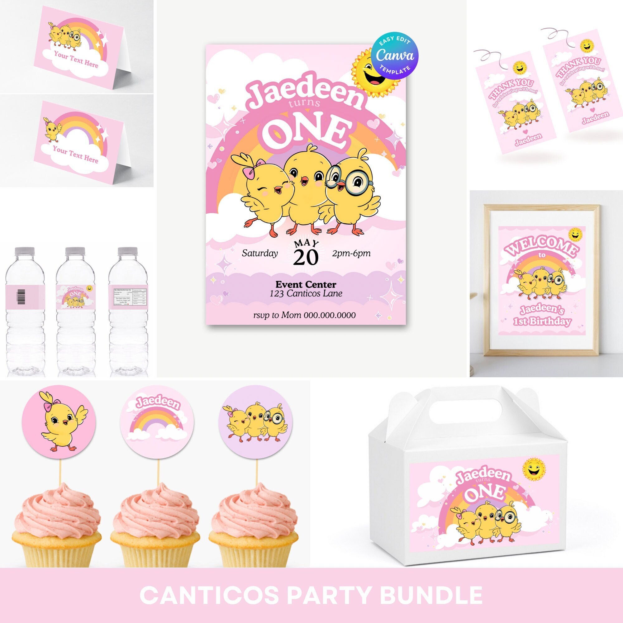 Editable Canticos Invitation, Canticos Party Bundle Template, Canticos ...