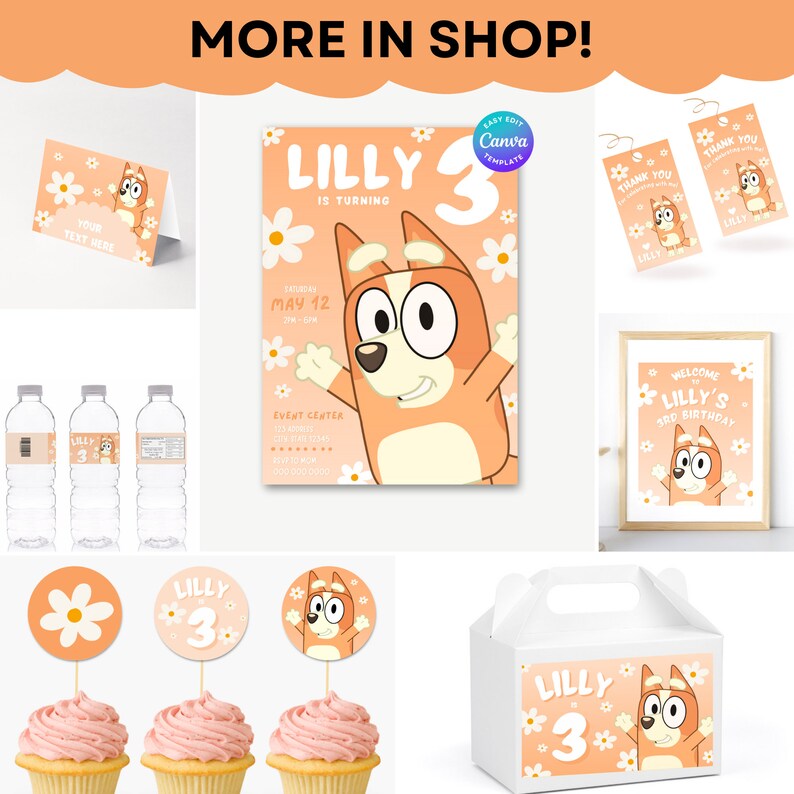 Bingo Welcome Sign Bingo Bluey Cupcake Topper Bluey Bingo - Etsy