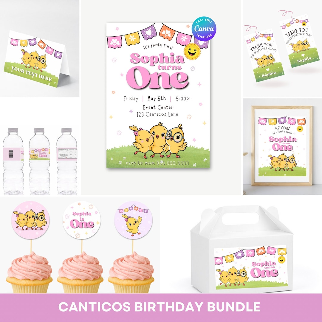 Canticos Birthday Bundle Template, Canticos Fiesta, Canticos Party ...