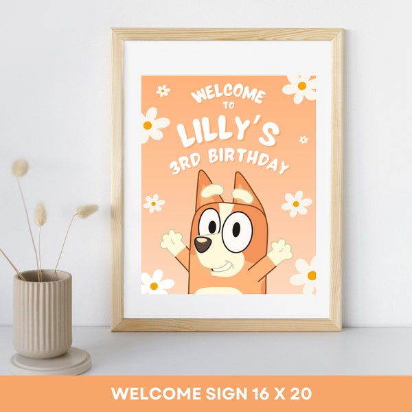 Bluey Editable Sign - Etsy
