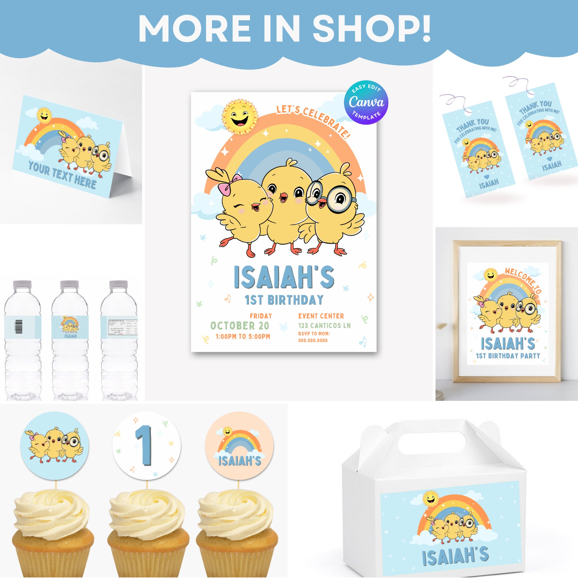 Canticos Boy Welcome Sign Canticos Cupcake Topper Canticos - Etsy