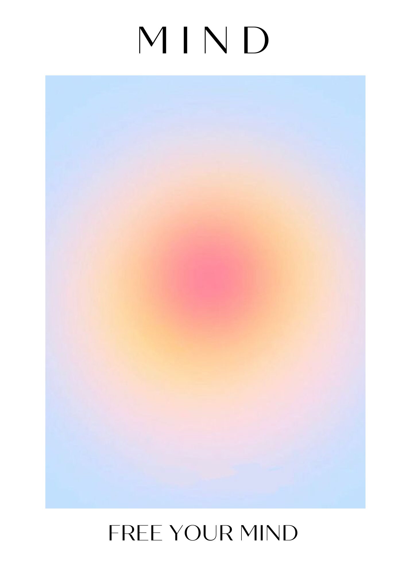 3 Aura Posters, Mind Body Soul Prints, Gradient Aura Design, Trendy ...