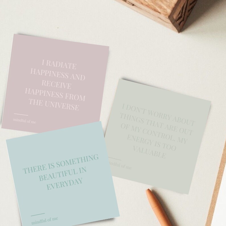 20 Printable Affirmation Cards, Self-love Cards, Motivational and ...