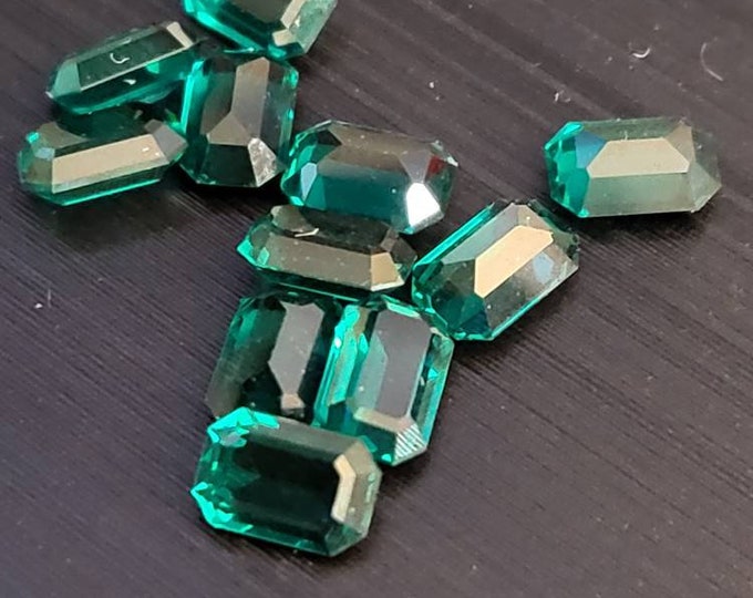 Rose Lozenge Cut Foiled Vintage 1950s Swarovski Crystals 12-24pc 6×10mm ...