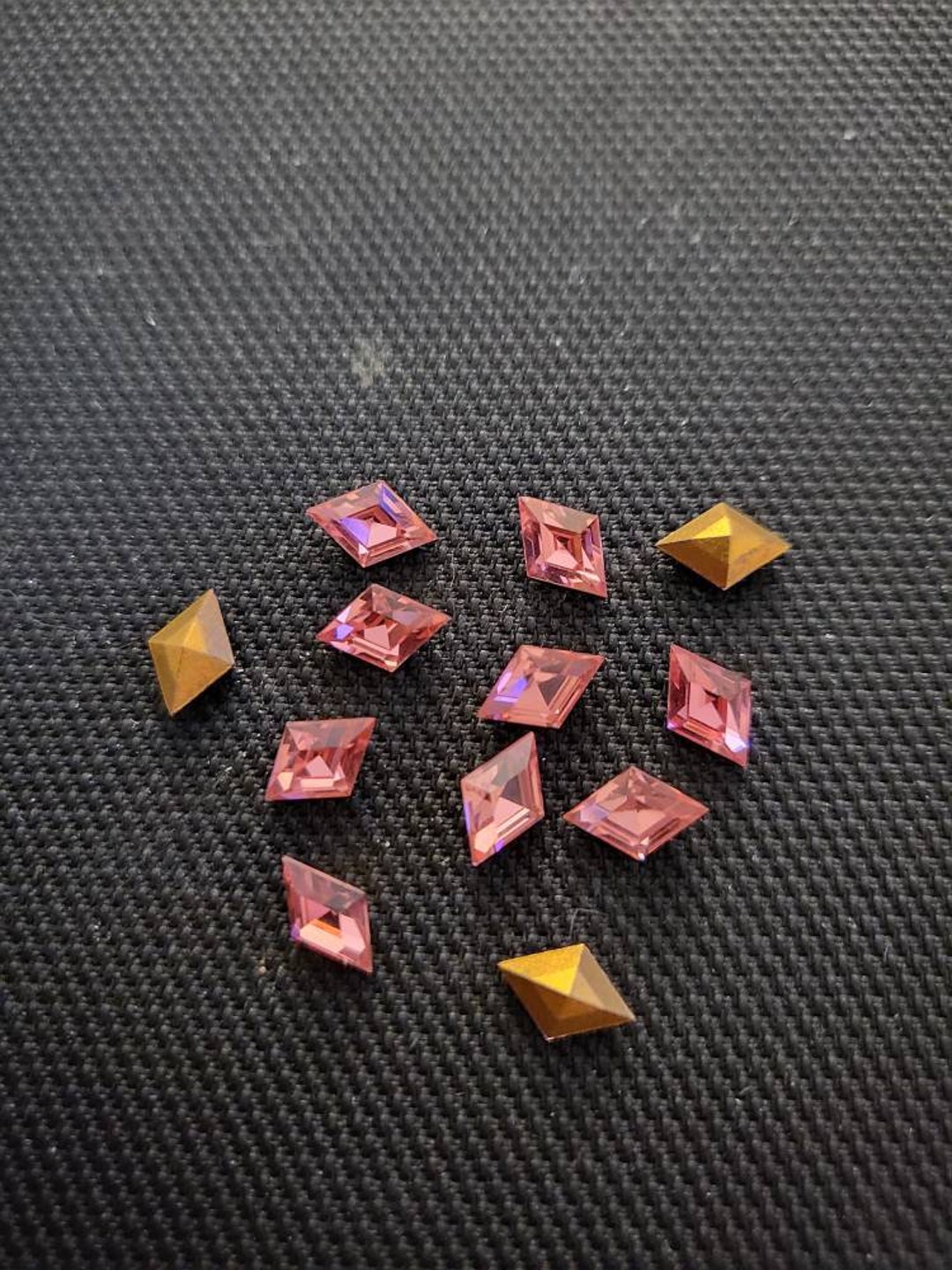 Rose Lozenge Cut Foiled Vintage 1950s Swarovski Crystals 12-24pc 6×10mm ...