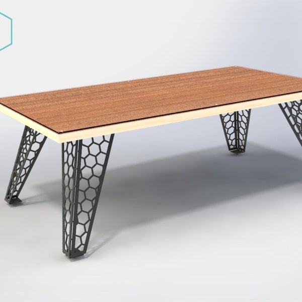 Straight Hexagon Modern Table Legs DXF File for CNC Laser/plasma ...