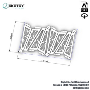 Striped Styled Table Legs DXF File for CNC Laser/plasma Cutting - Etsy