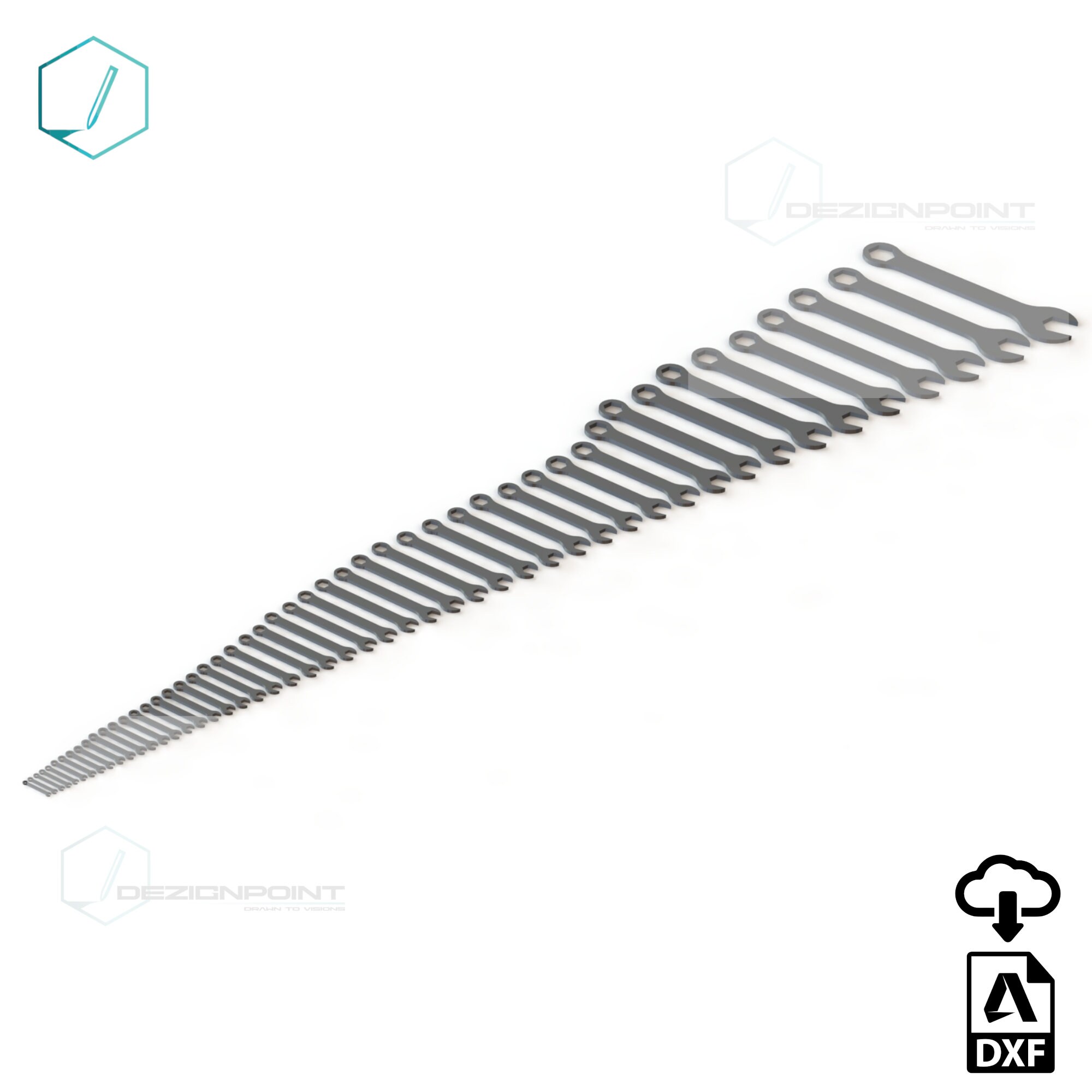 Wrench Spanner Tool Profiles DXF Files Plasma Laser Cut - Etsy