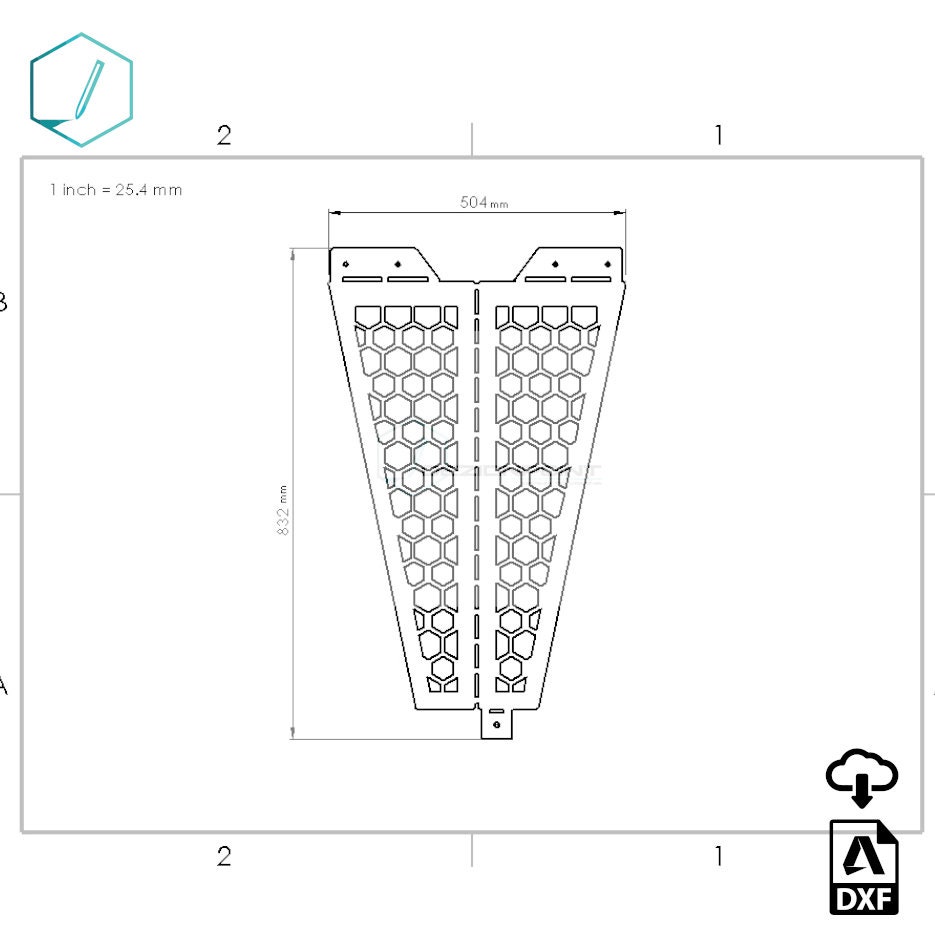 Straight - Hexagon Modern Table Legs DXF File for CNC Laser/plasma ...