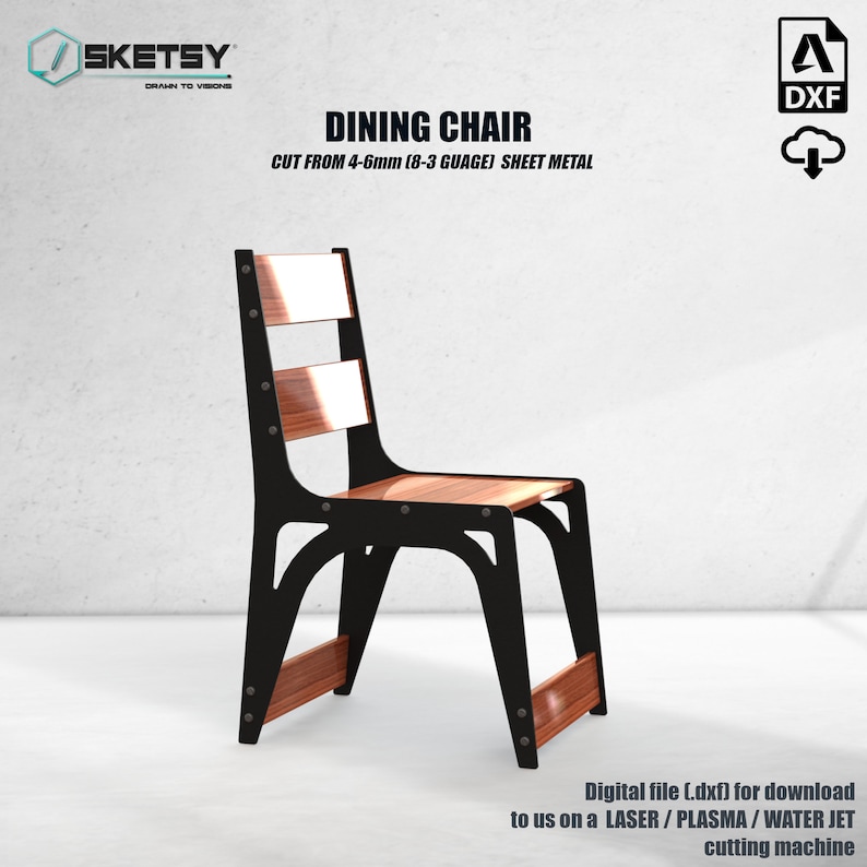 Dining Table and Chairs Set Dxf Files - Etsy