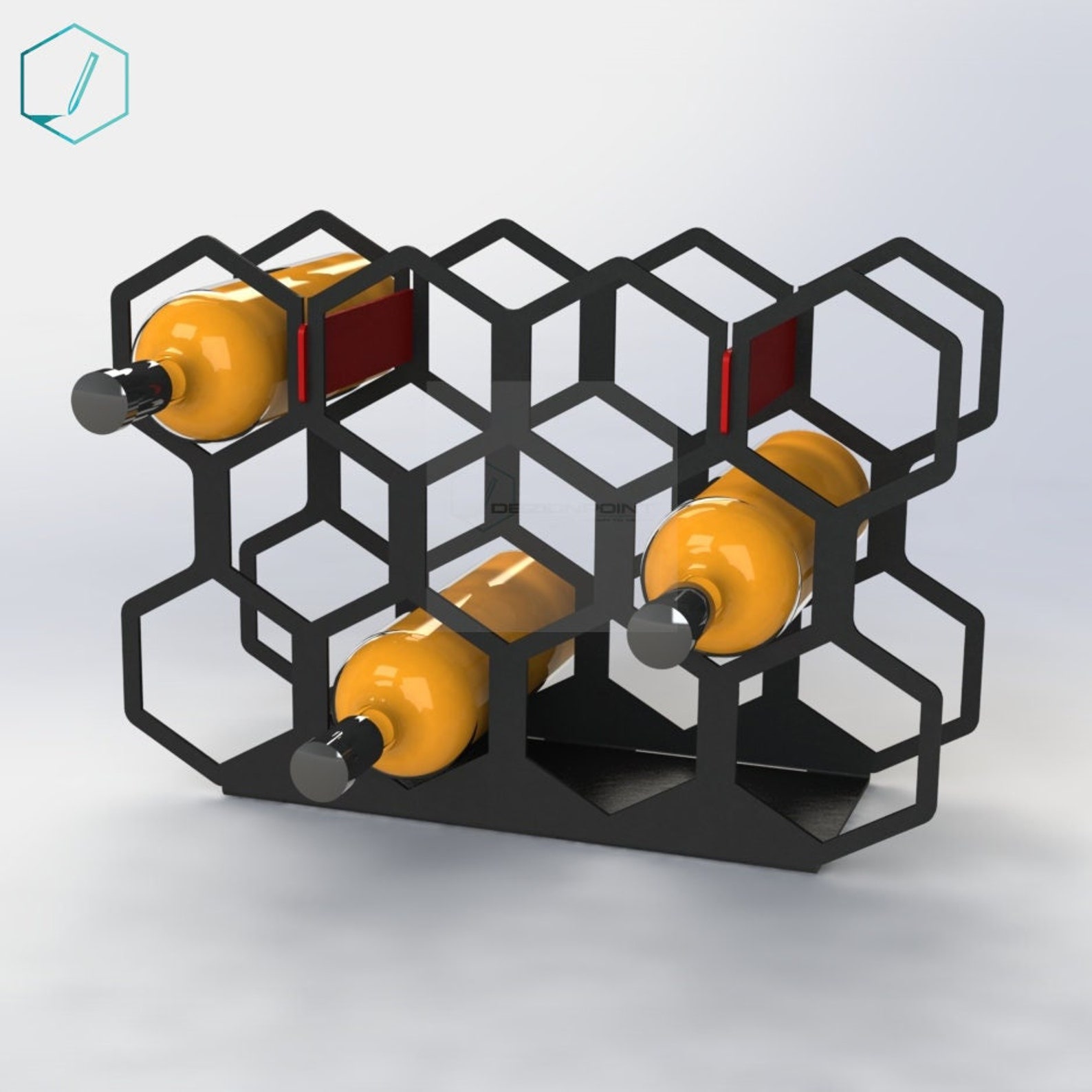 Wine Rack Hex Style DXF Digital File - Etsy