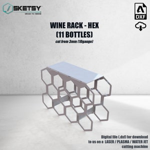 Wine Rack - Hex Style - DXF Digital File - Etsy