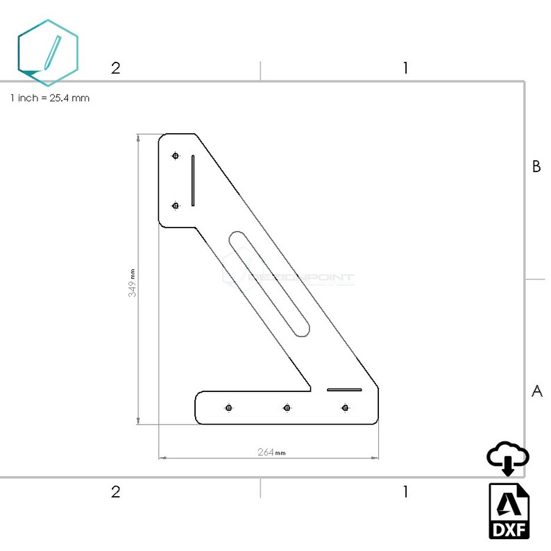 Shelf Bracket DXF File for CNC Cutting Skew - Etsy