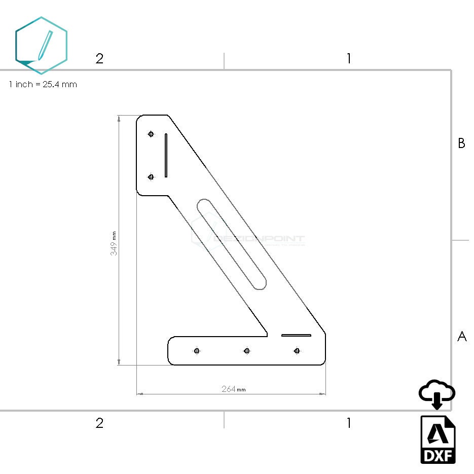 Buy Shelf Bracket DXF File for CNC Cutting Skew Online in India - Etsy