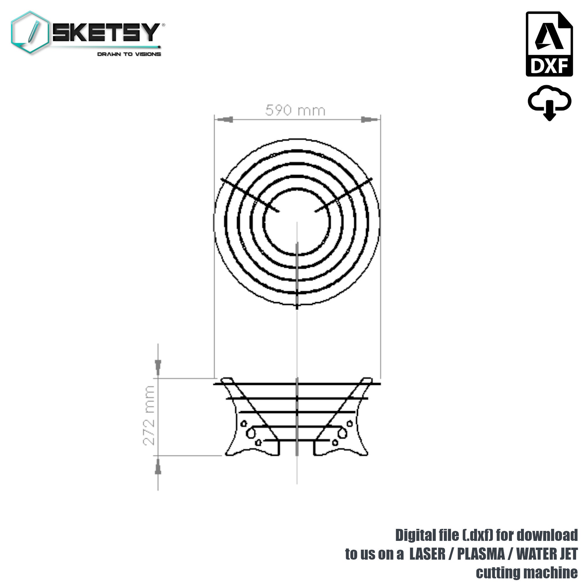 Circular Fire Pit DXF Files - Etsy