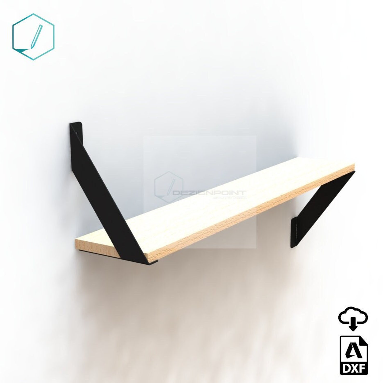 Shelf Bracket DXF File for CNC Cutting Skew - Etsy