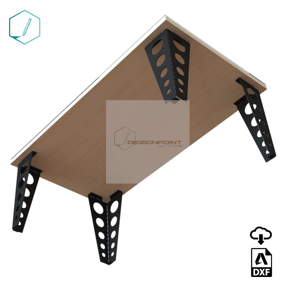 Straight - Circular Modern Table Legs DXF File for CNC Laser/plasma ...