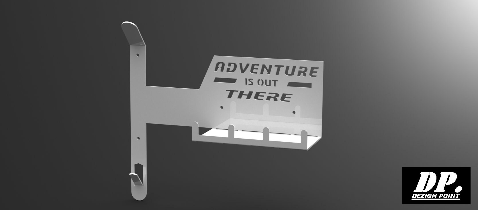 Motorcycle Helmet and Jacket Hanger Wall Mount DXF DIGITAL File for ...