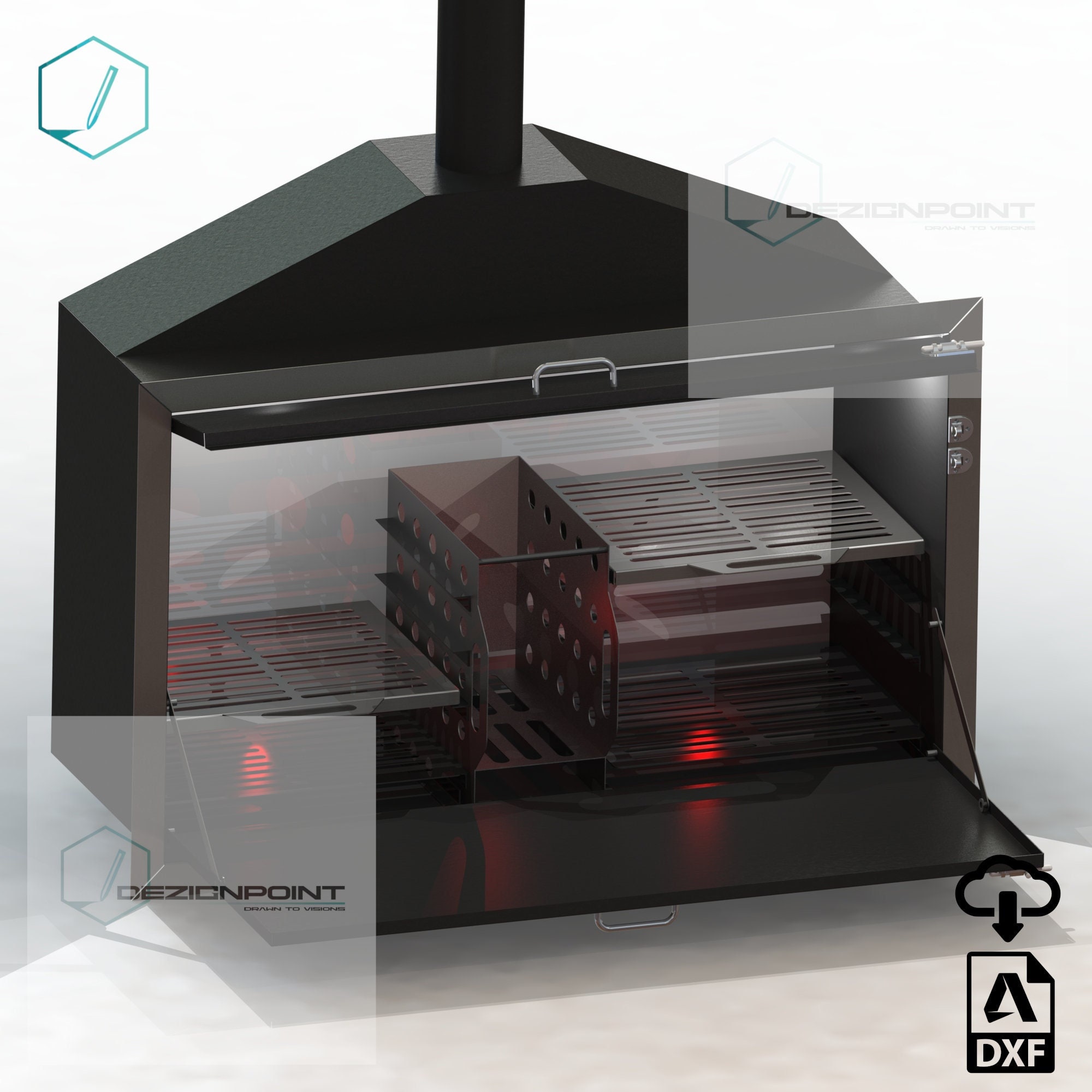 Built in BBQ / Smoker DXF Files and Material List - Etsy