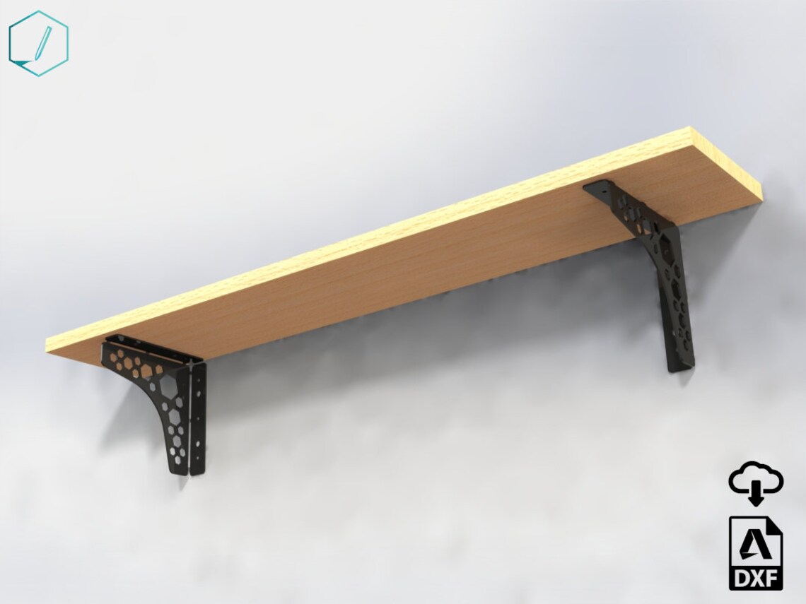 Shelf Bracket DXF File for CNC Cutting Hexagon 2 - Etsy