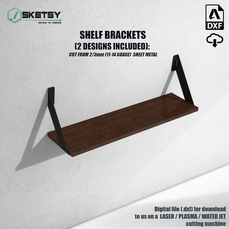 Shelf Bracket DXF File for CNC Cutting - Skew - Etsy