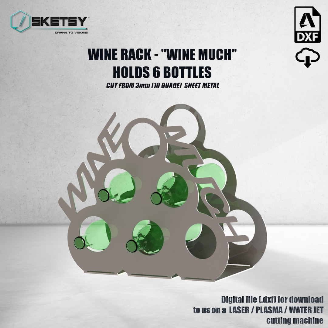 Wine Rack Stand DXF Digital File for CNC Plasma/laser - Etsy