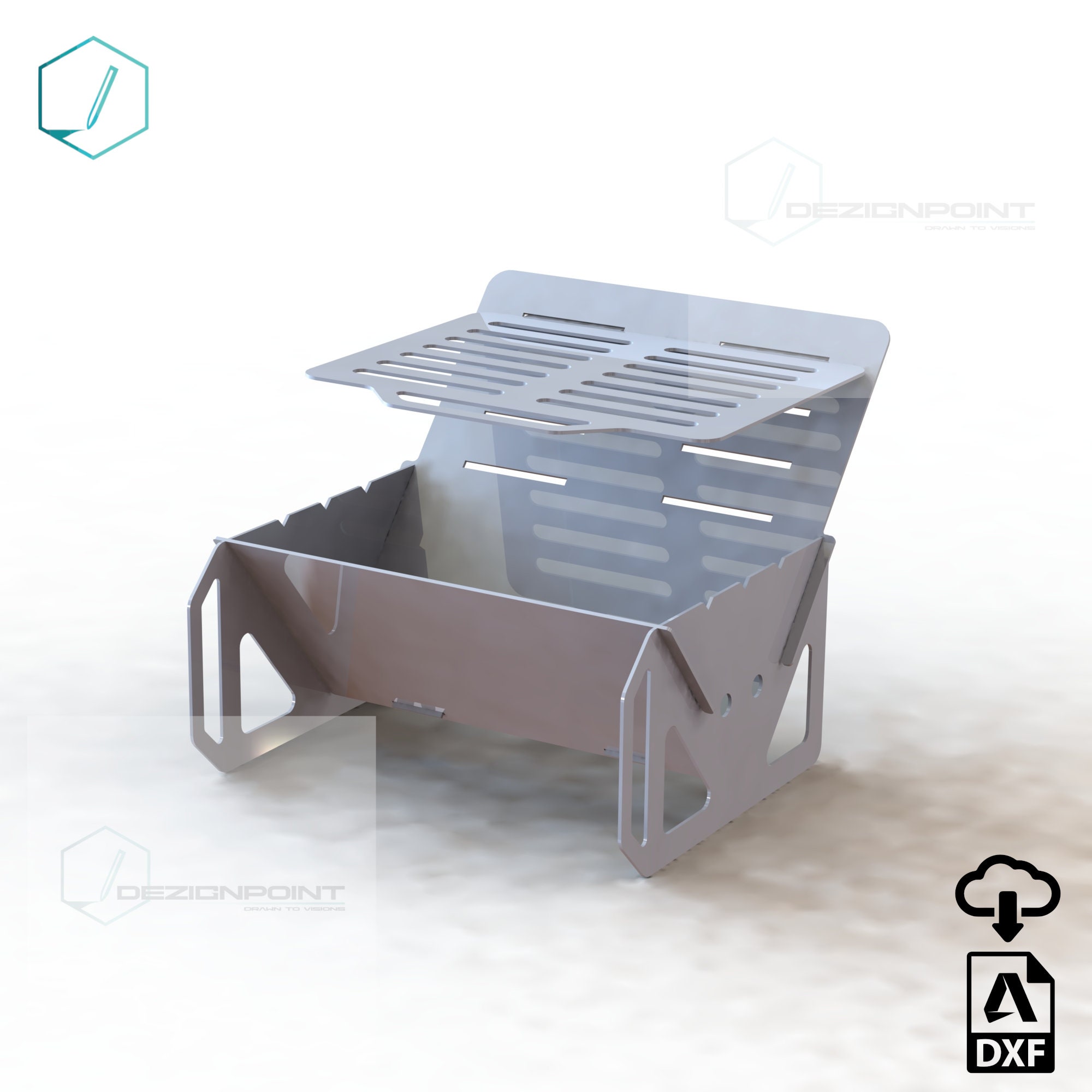 Mini Collapsible Fire Pit BBQ Dxf Files - Etsy