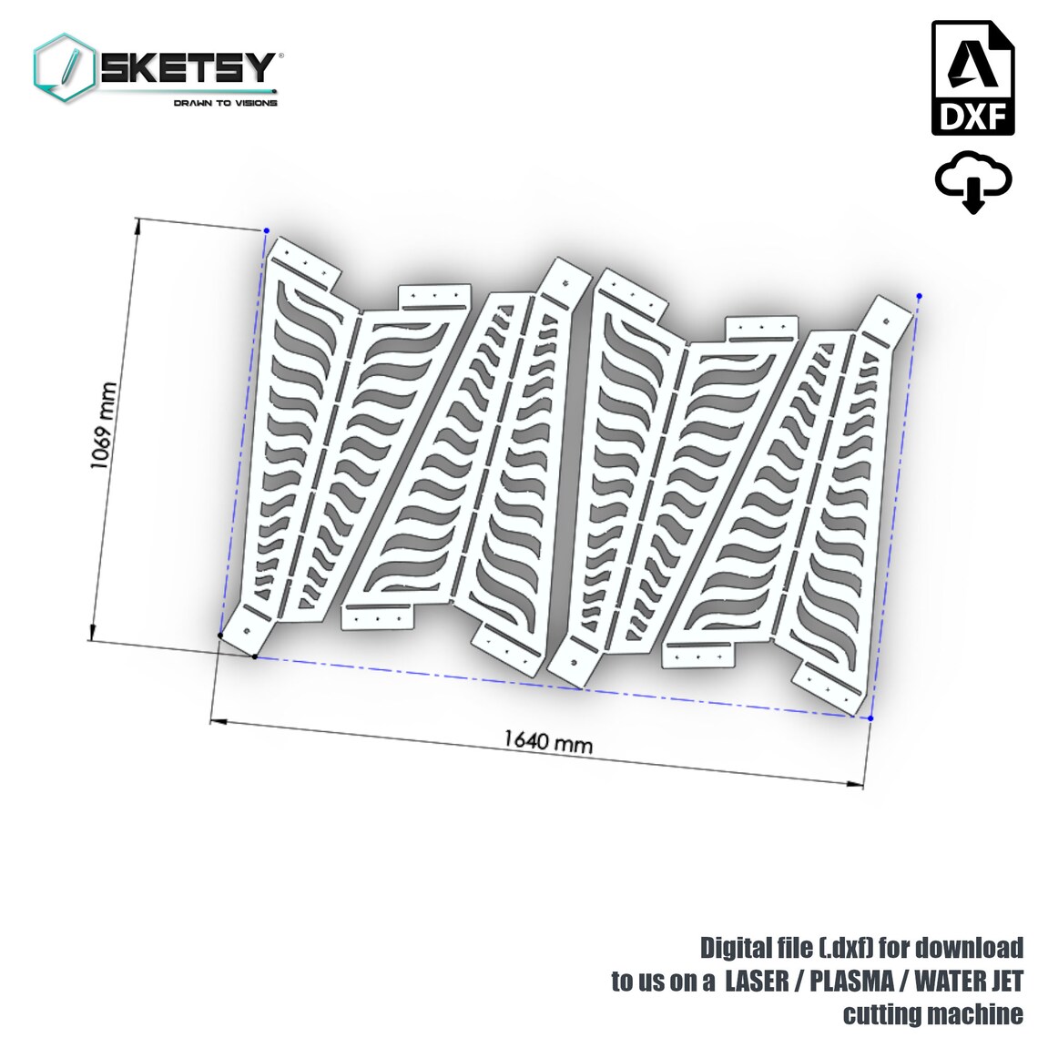 Wave Styled Table Legs DXF File for CNC Laser/plasma Cutting - Etsy