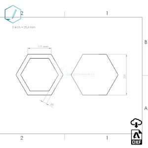 Hex Tiles - DXF Digital Files - Etsy