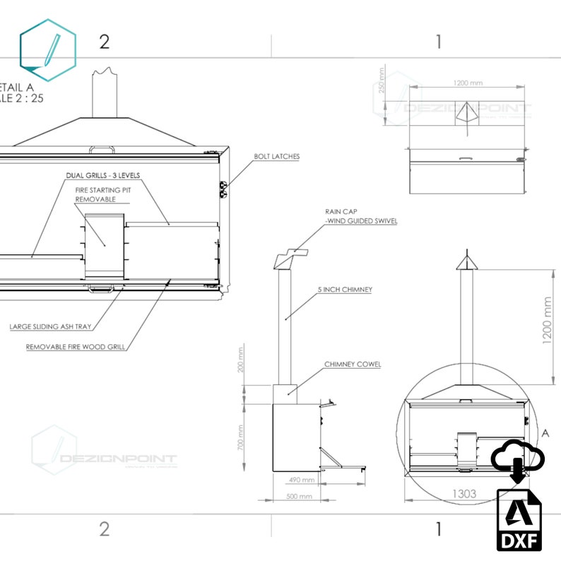Built in BBQ / Smoker DXF Files and Material List - Etsy