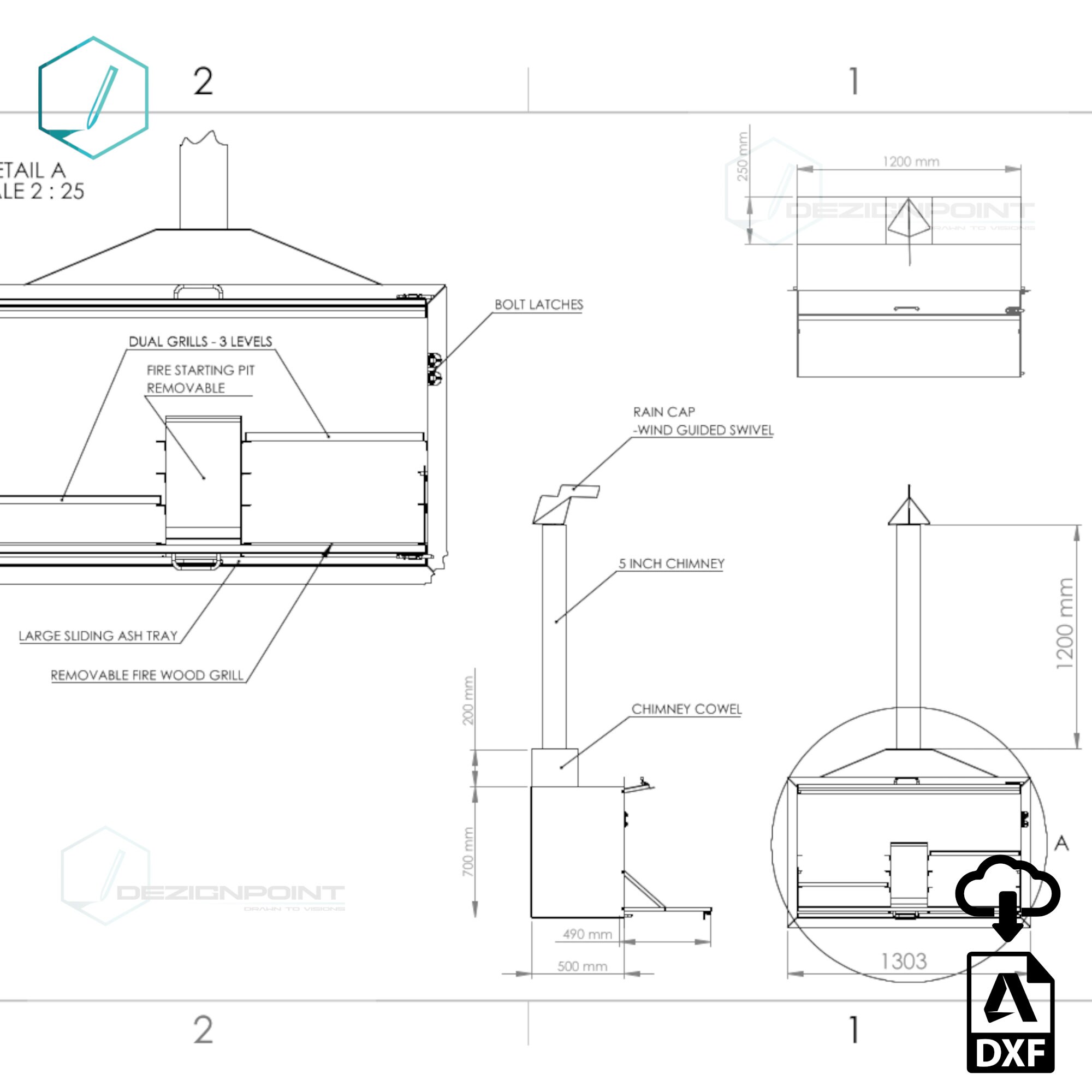 Built in BBQ / Smoker DXF Files and Material List - Etsy