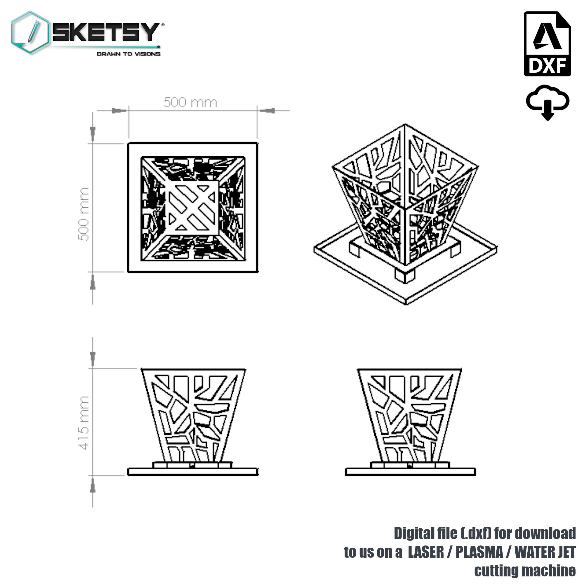 Fire Pit 3 DXF Cnc Cutting Files - Etsy