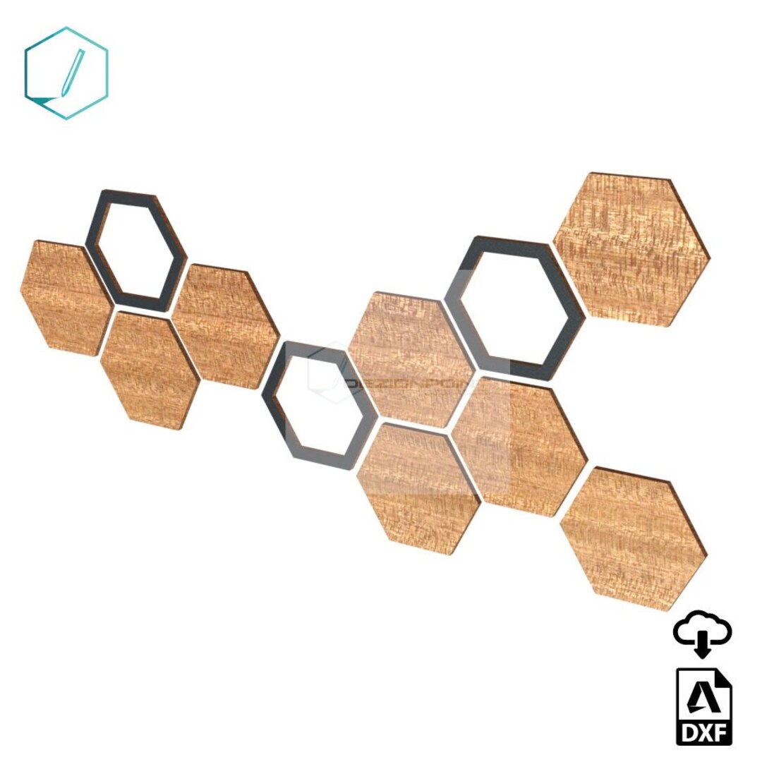 Hex Tiles - DXF Digital Files - Etsy